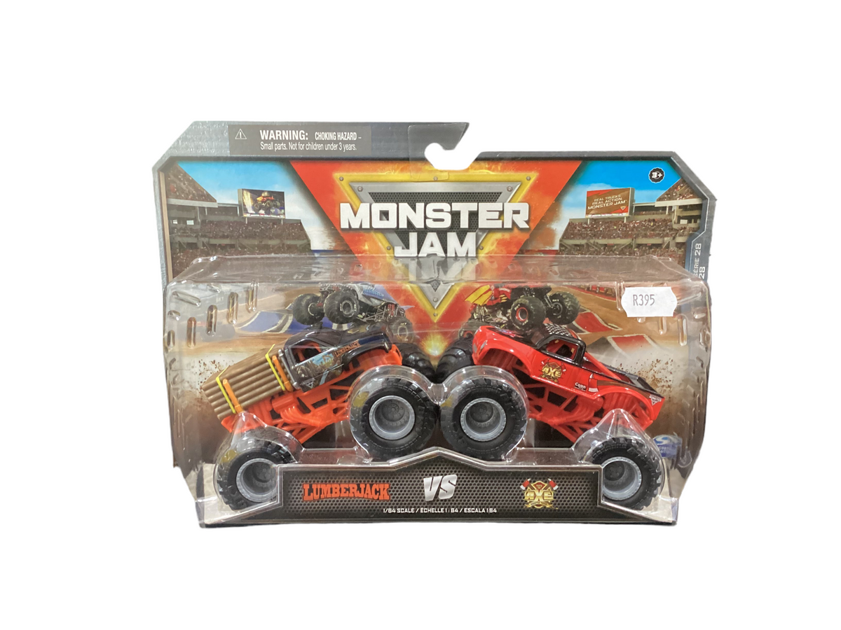 Monster Jam Die-Cast 1:64 (2 Pack) Lumberjack vs Axe| Toyclick